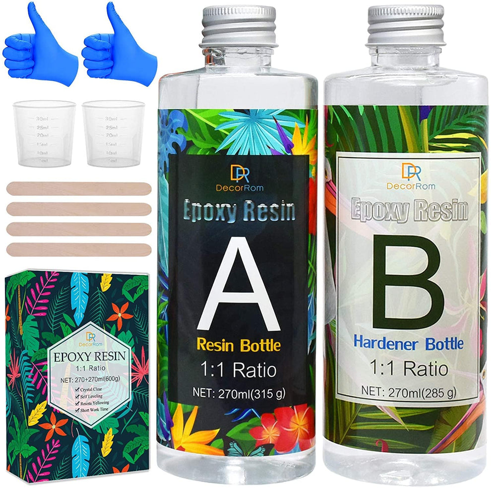 Epoxy Resin Kit 540ml 600 G Crystal Clear Epoxy Resin For Casting And ...